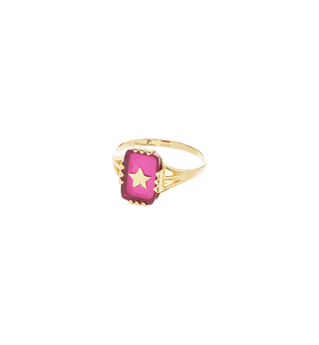 STARSHINE MAGENTA RING - LOFT the Store