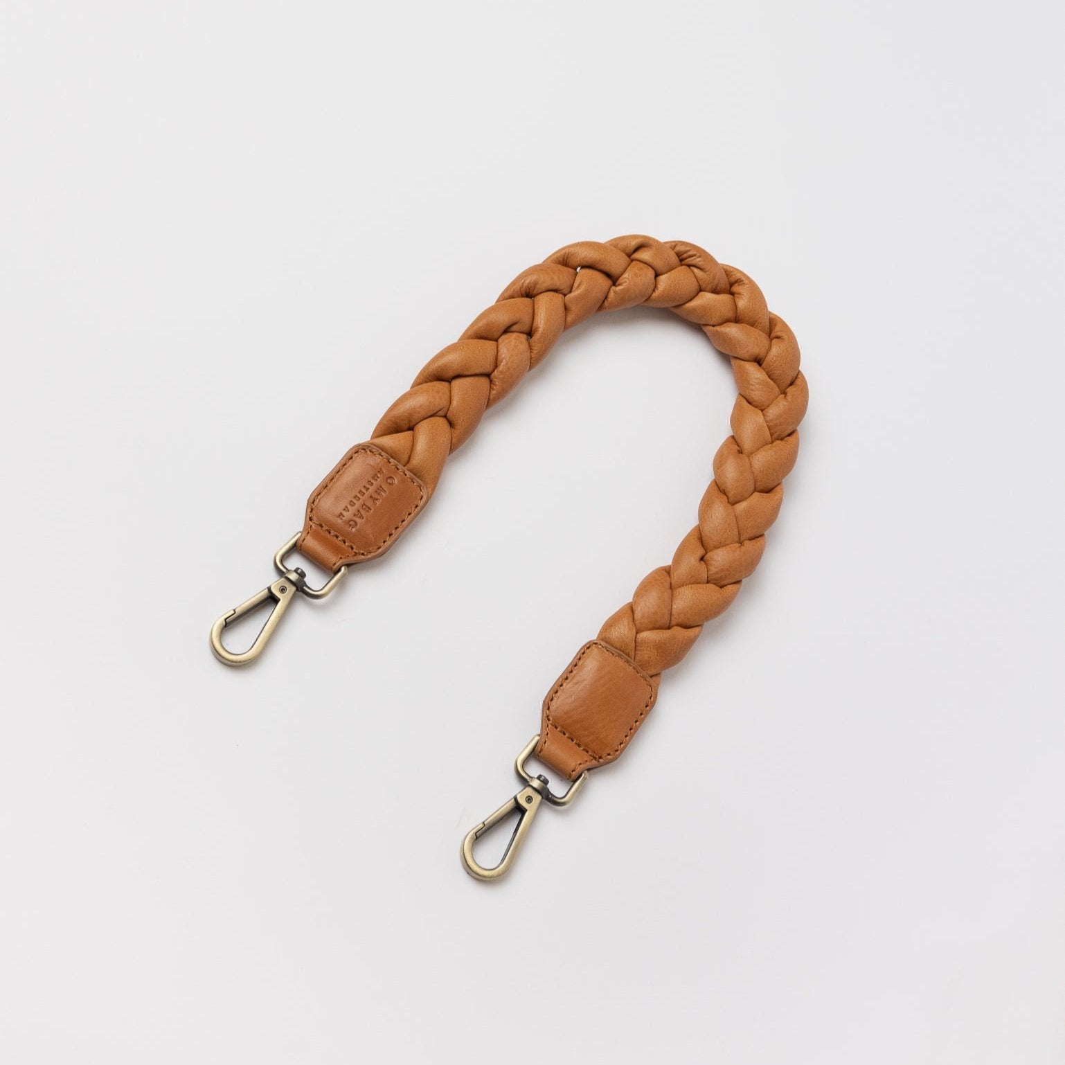 Braided Shouder Strap Wild Oak Soft Grain Leather - LOFT the Store